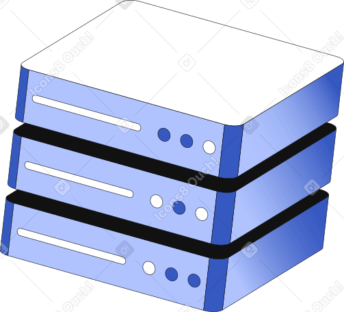 Server block Illustration in PNG, SVG