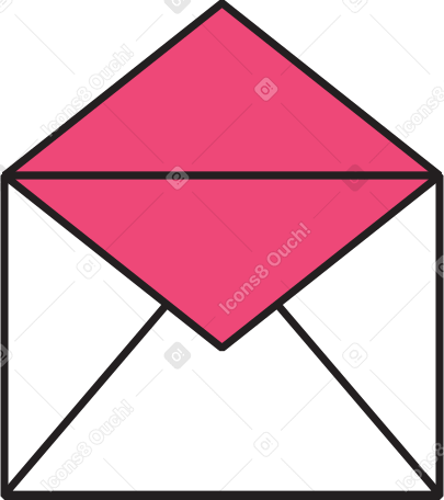 Open empty envelope Illustration in PNG, SVG