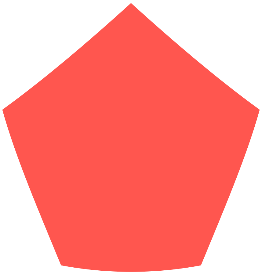 Pentagon red Illustration in PNG, SVG