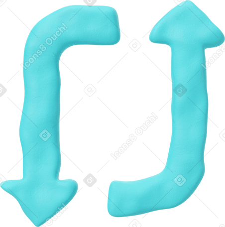 3D Light blue refresh icon Illustration in PNG, SVG