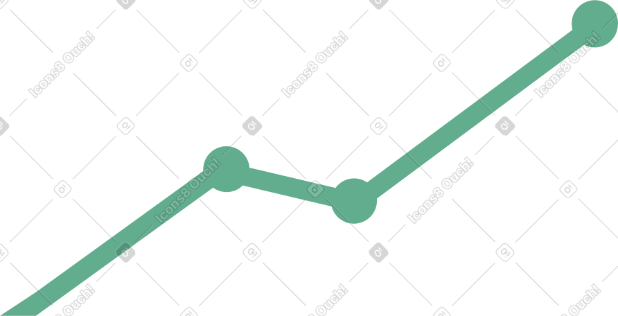 Chart growth line PNG, SVG