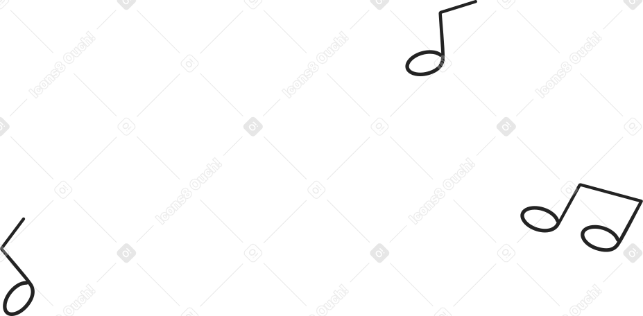Musical notes Illustration in PNG, SVG