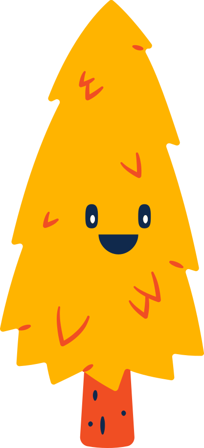 Happy tree Illustration in PNG, SVG