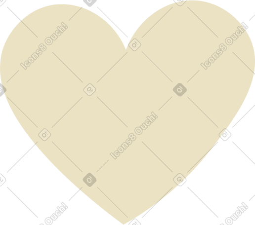 Beige heart PNG, SVG