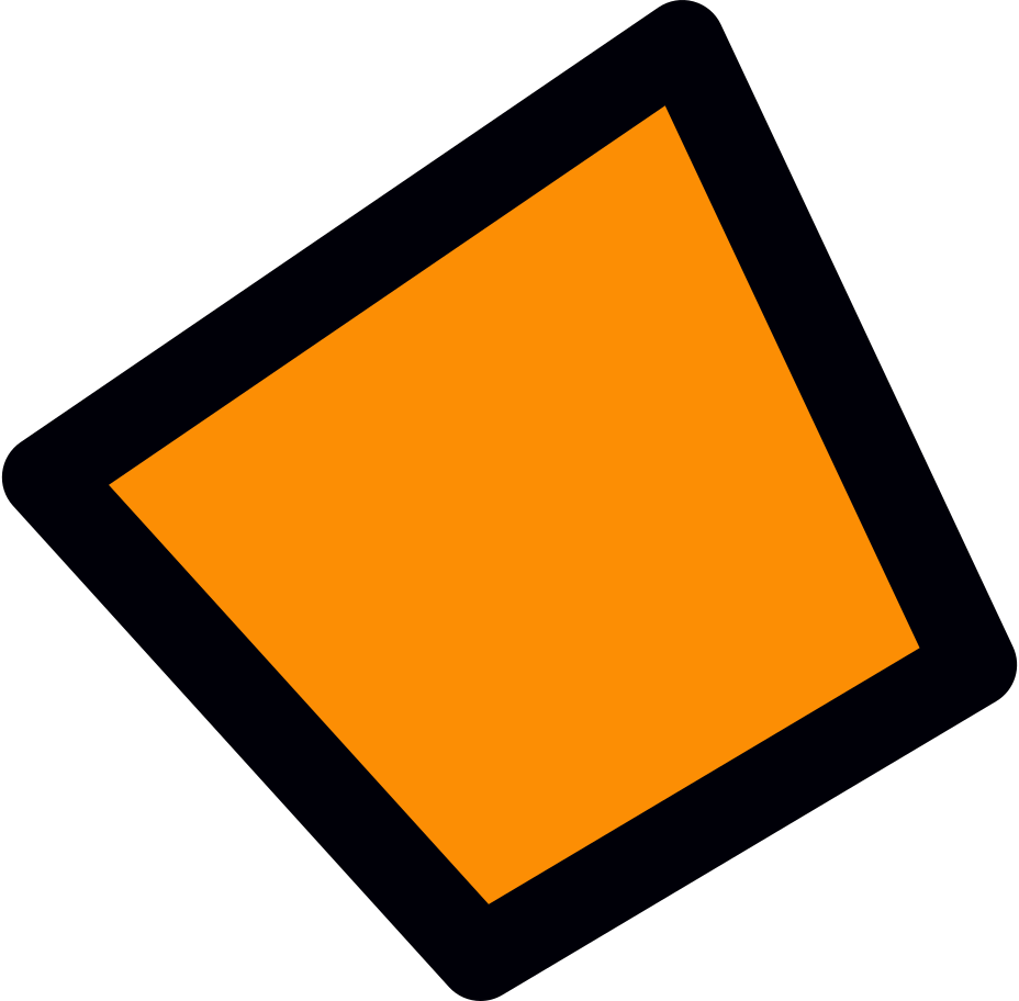 Orange trapezoid Illustration in PNG, SVG