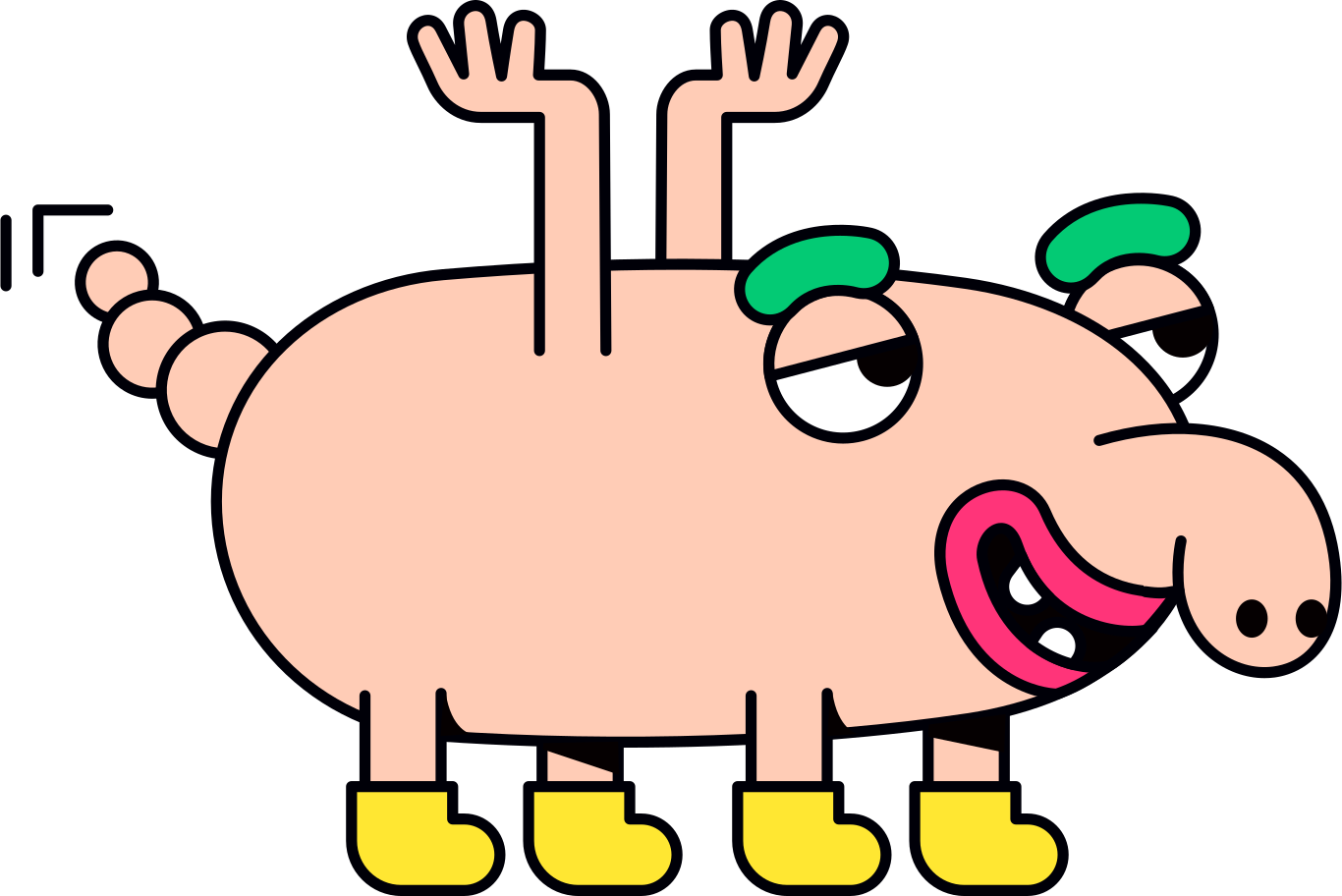 Long nose character Illustration in PNG, SVG