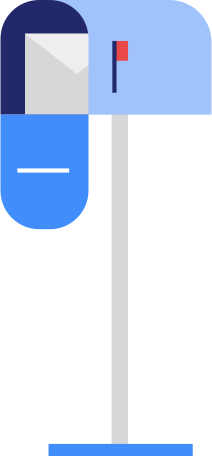 Open mailbox with a letter Illustration in PNG, SVG
