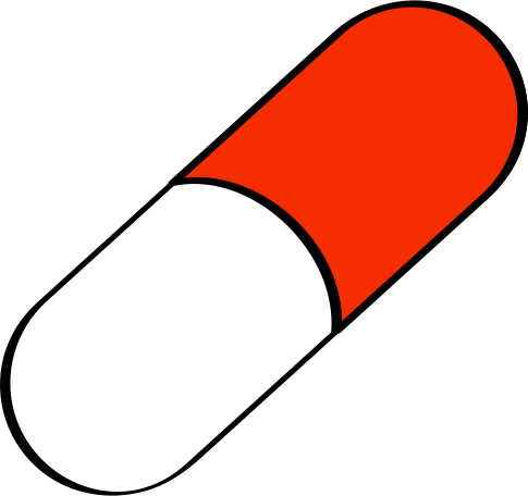 Red pill Illustration in PNG, SVG