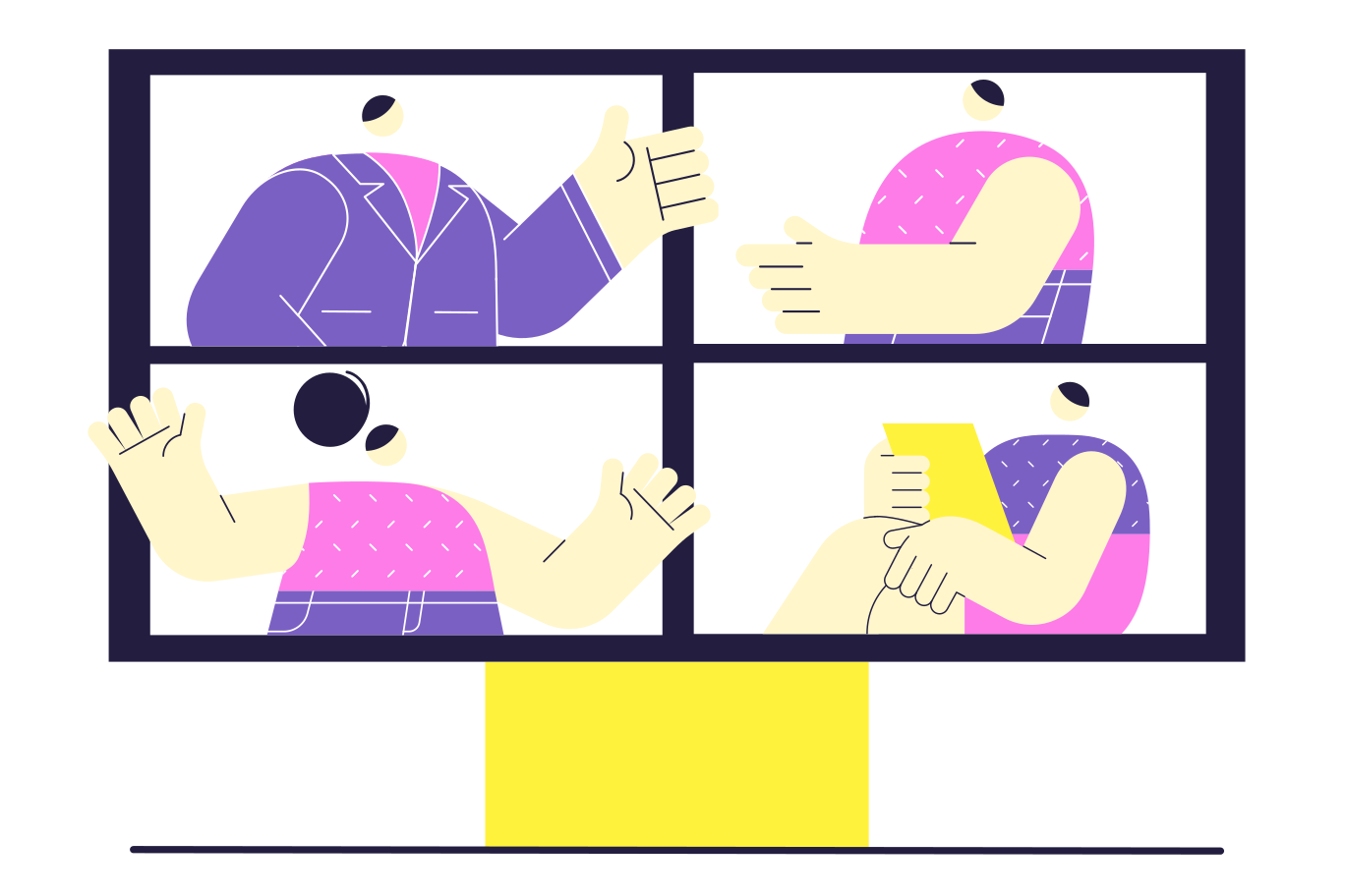 style Colleagues at a zoom meeting Vector images in PNG and SVG ...