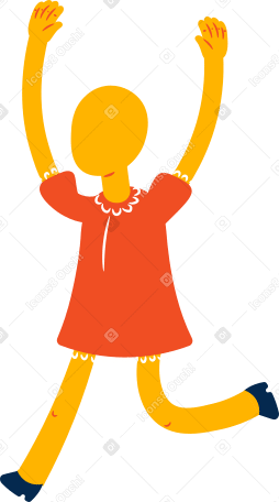 Girl jumping Illustration in PNG, SVG