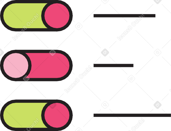 Toggle keys Illustration in PNG, SVG