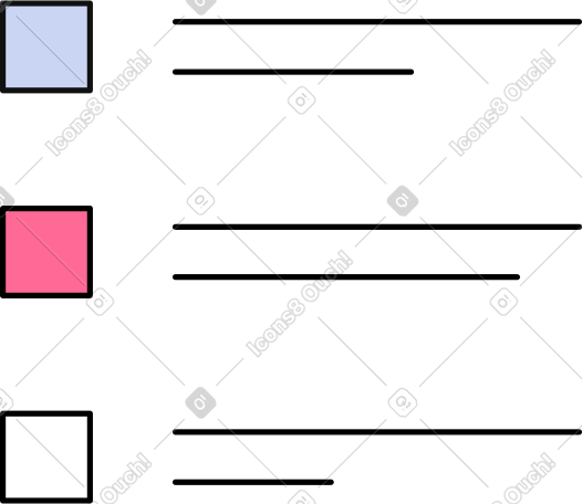 List of values PNG, SVG
