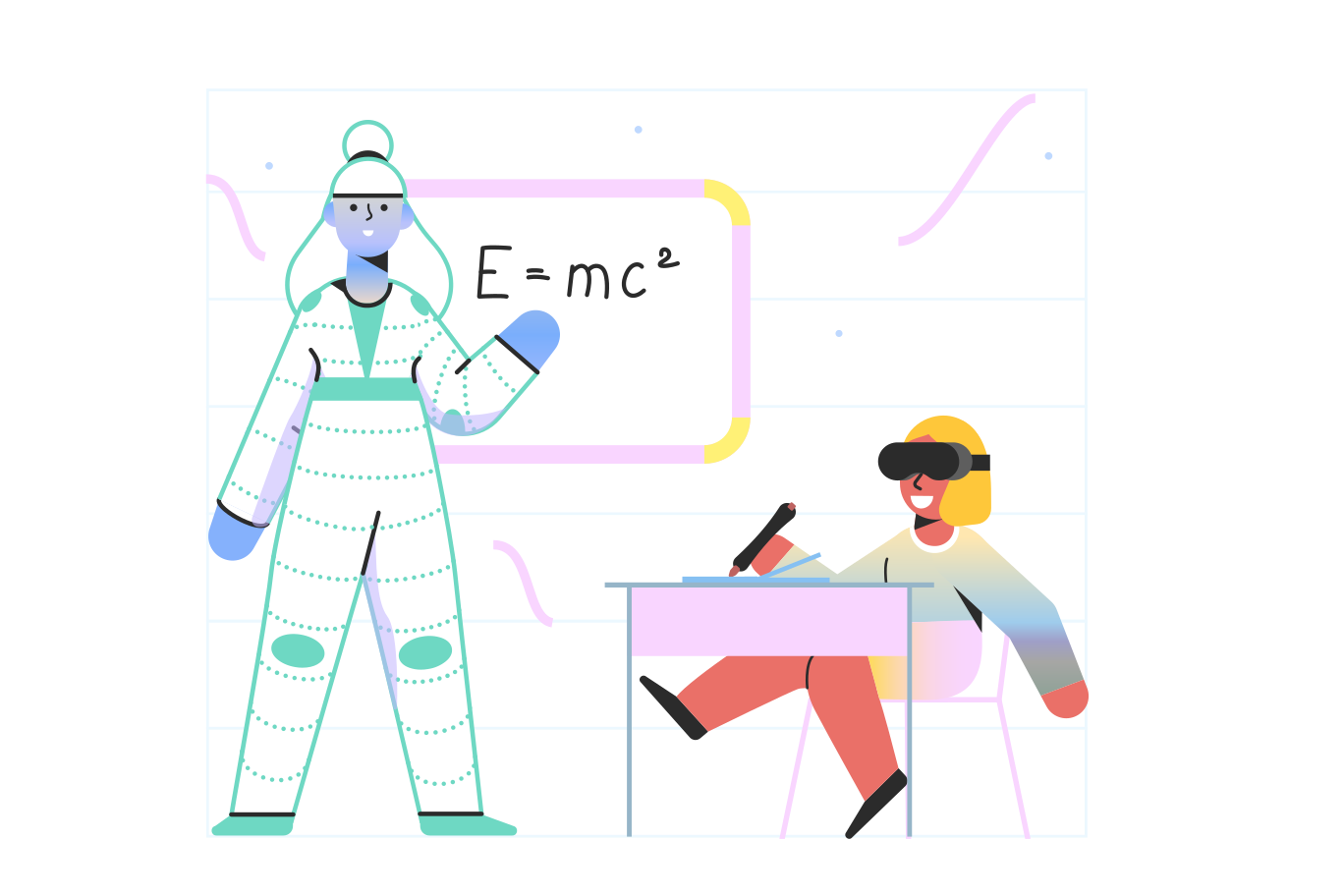 Education in VR Clipart illustration in PNG, SVG