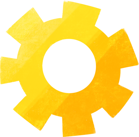 PNG 및 SVG의 Yellow gear 일러스트