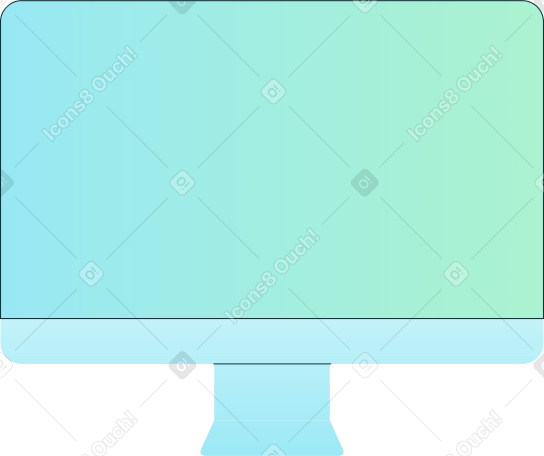 Blue computer monitor PNG, SVG