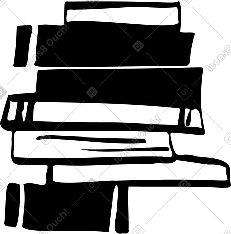 Stack of books PNG, SVG