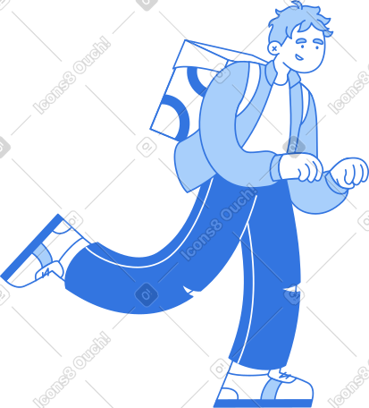Delivery man running PNG, SVG