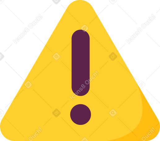 Triangle with an exclamation mark PNG, SVG