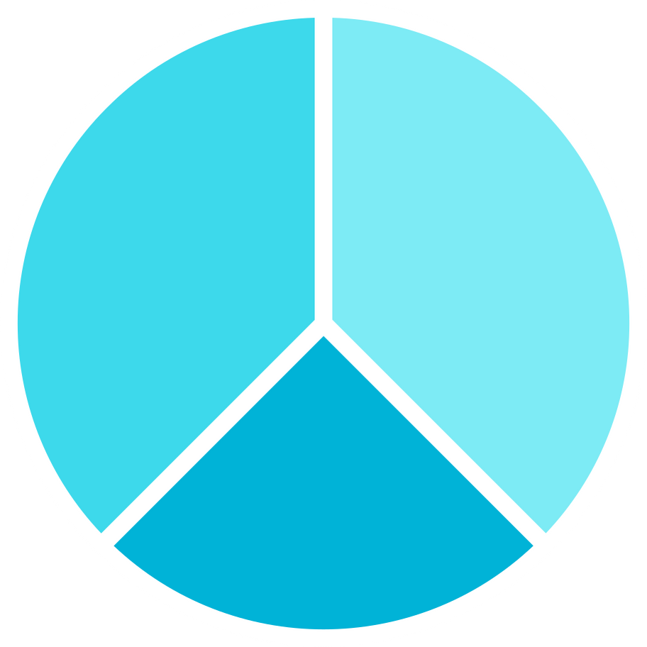 Blue pie chart Illustration in PNG, SVG