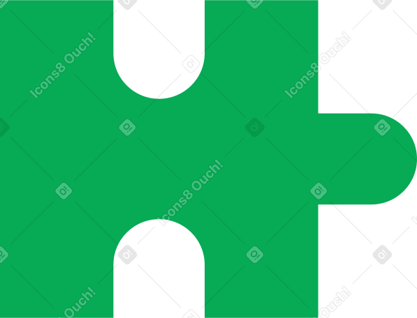 Dark green puzzle piece Illustration in PNG, SVG