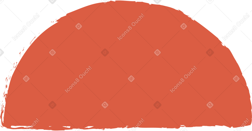Red semicircle Illustration in PNG, SVG