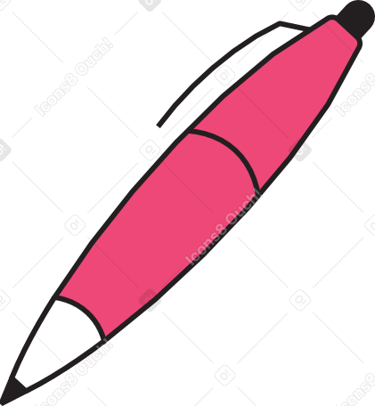 Pink pen Illustration in PNG, SVG