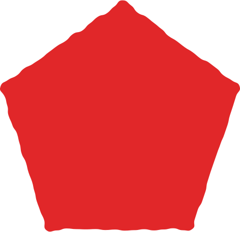 Red pentagon Illustration in PNG, SVG