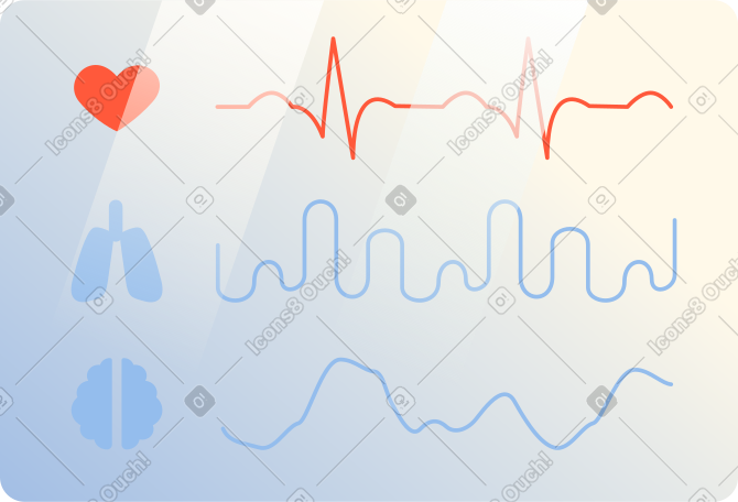 Medical control animated illustration in GIF, Lottie (JSON), AE