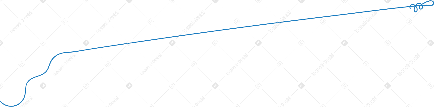Blue long rope Illustration in PNG, SVG
