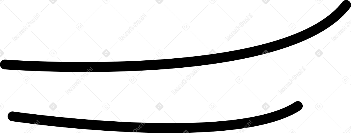 Two black lines Illustration in PNG, SVG