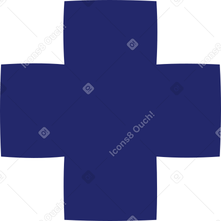 Cross dark blue Illustration in PNG, SVG
