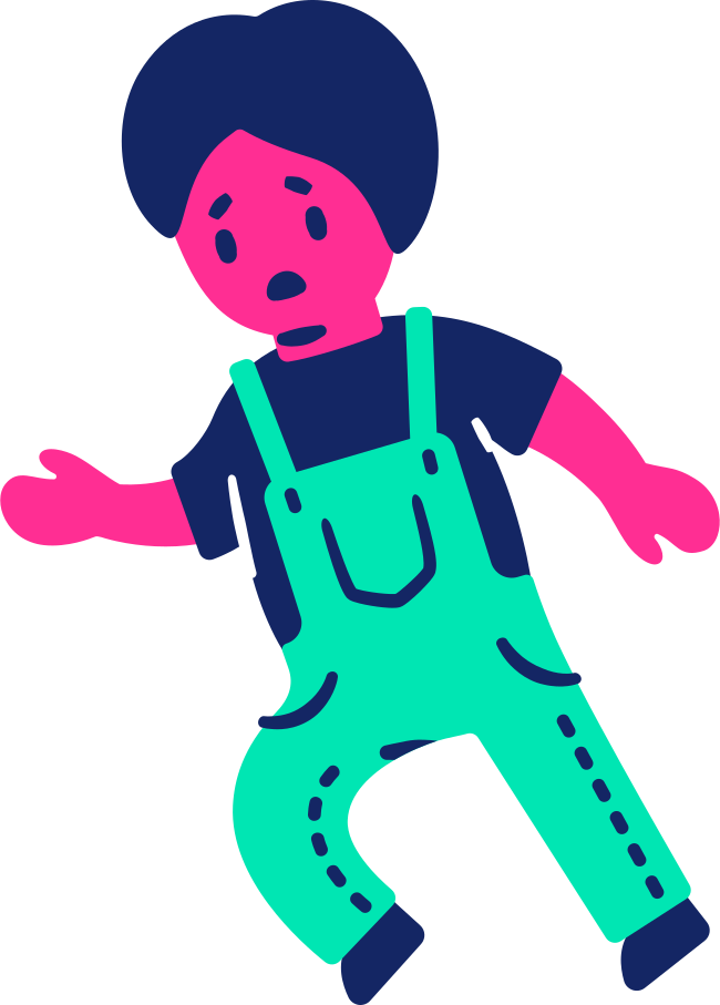 Child sad running Illustration in PNG, SVG