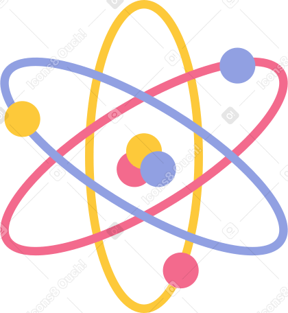 Atom icon Illustration in PNG, SVG