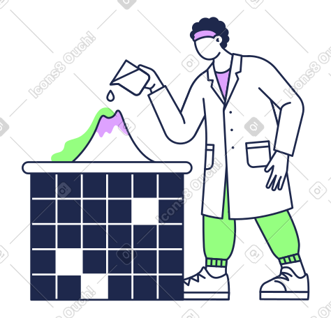 Baking soda and vinegar volcano science fair project PNG, SVG