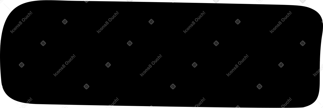 Black rectangle with rounded corners Illustration in PNG, SVG